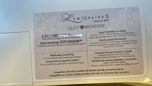 Brother Demo Luminaire XP3 Sewing Embroidery Edge TO Edge Quilting ...