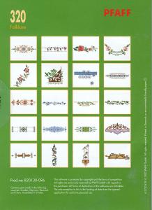 Pfaff 320 Folklore Embroidery Card For The Pfaff 2140 and 2170 Machines ...