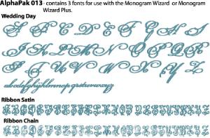 Monogram Wizard Alpha Pak 13 Fonts CD for Needleheads Monogram Wizard ...