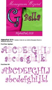 Alpha Pak 18, Fonts CD for Needleheads Monogram Wizard Plus Custom Alphabet Lettering Embroidery ...