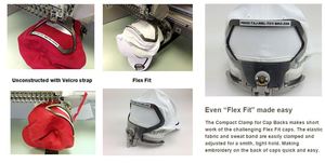 HoopTech 5.5”x2.5” Small Compact Back of Hat Clamp Frame, Rear Cap ...