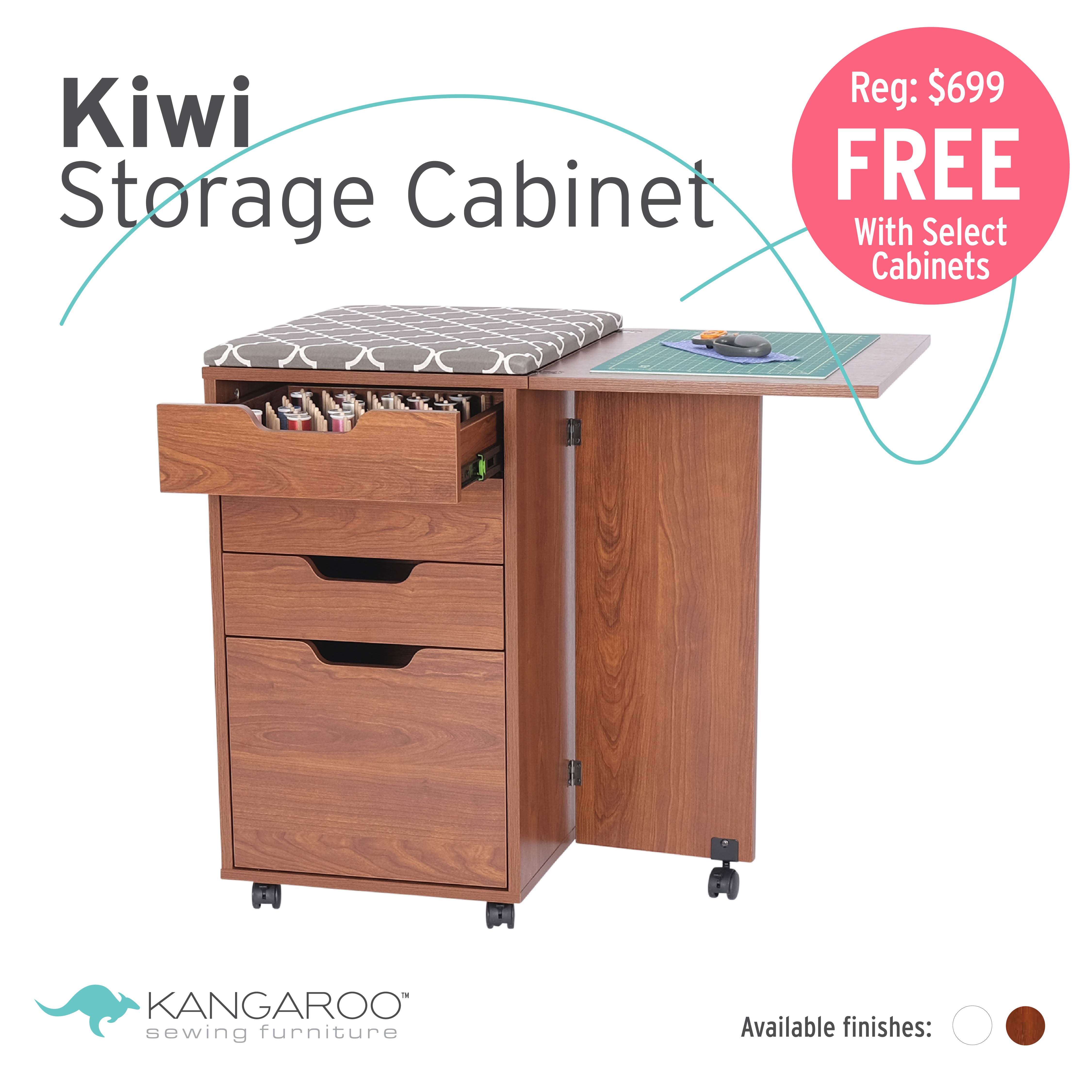 Kangaroo Kabinet K8611 Aussie II Sewing Machine Cabinet White Ash 31 ...